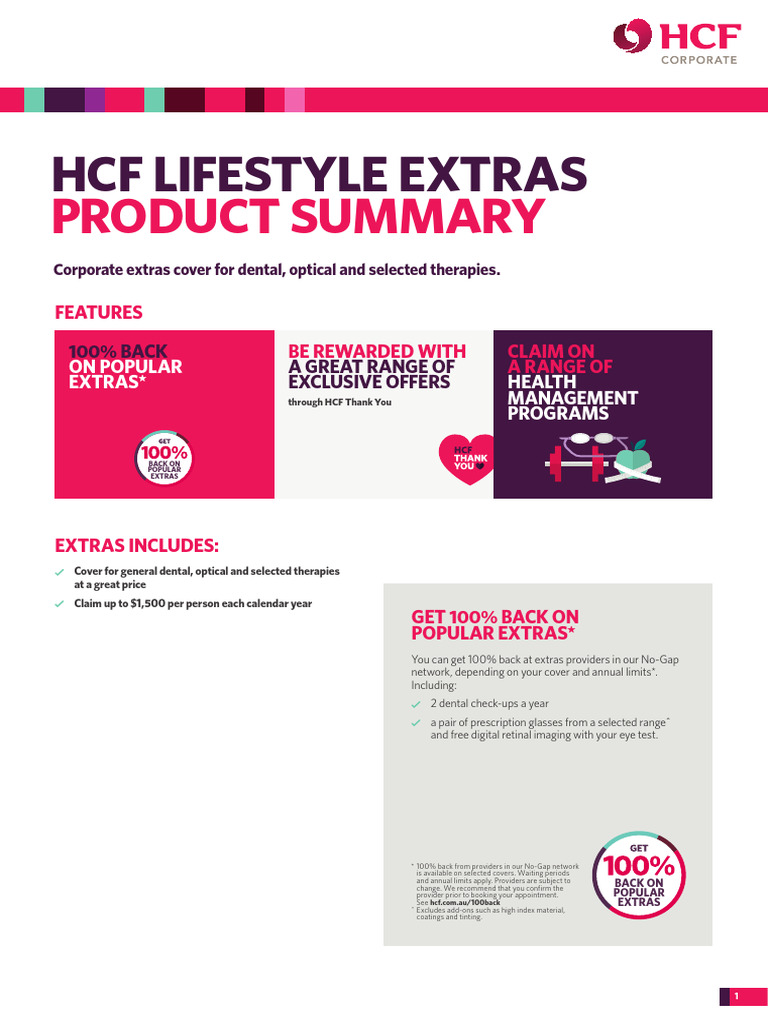 HCF Lifestyle Extras | PDF | Orthodontics | Glasses