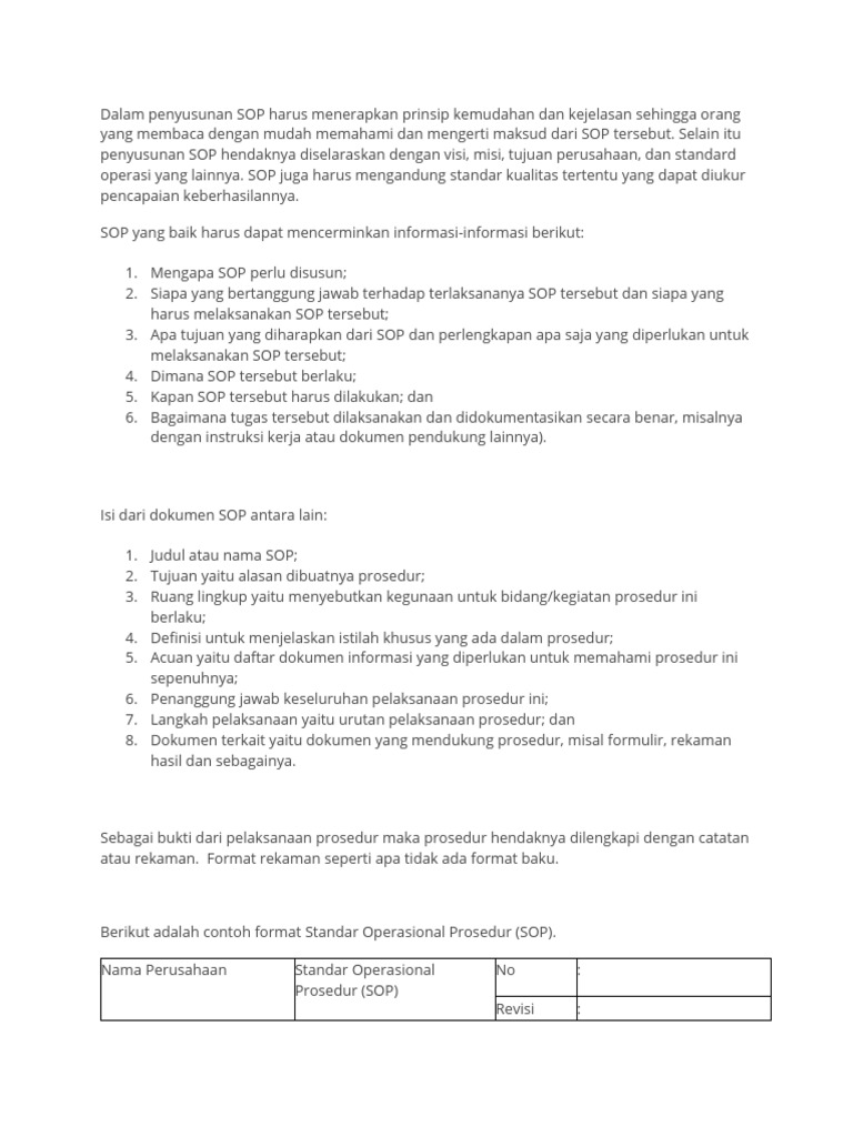 Sop Yang Ada Di Rumah Sakit Rsud - DD 2 | PDF