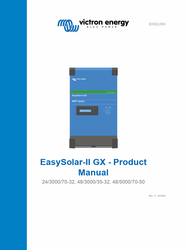 EasySolar II GX PDF en | PDF | Battery Charger | Alternating Current