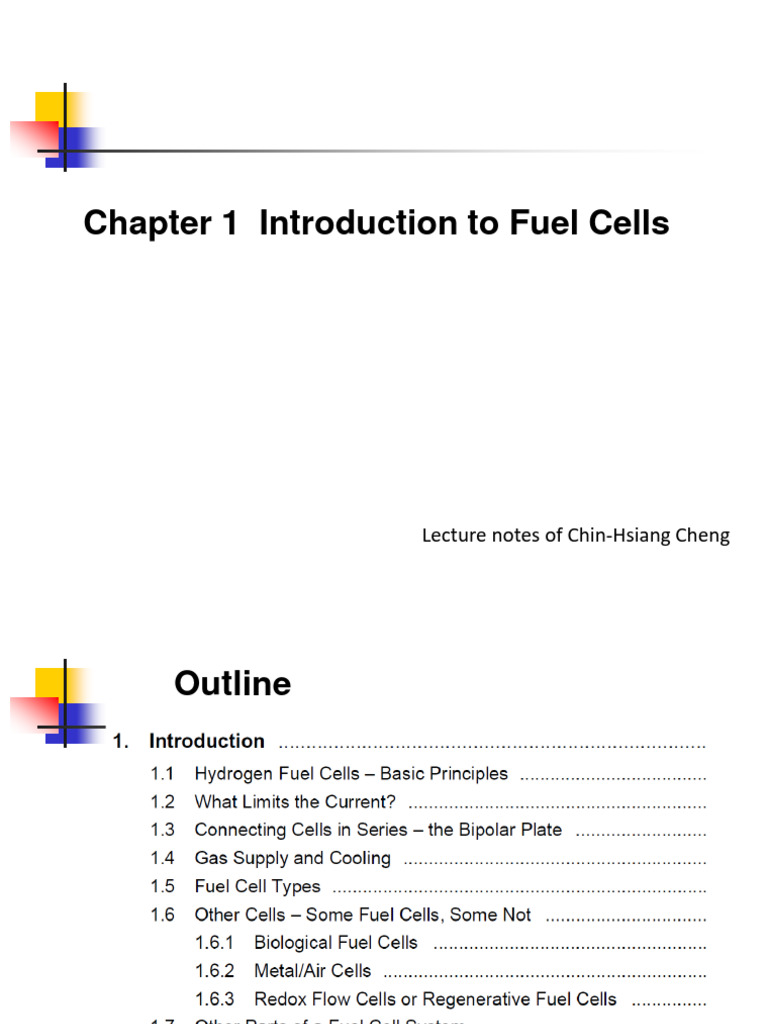 Introduction to Hydrogen Fuel Cells | PDF | Fuel Cell | Electrochemistry