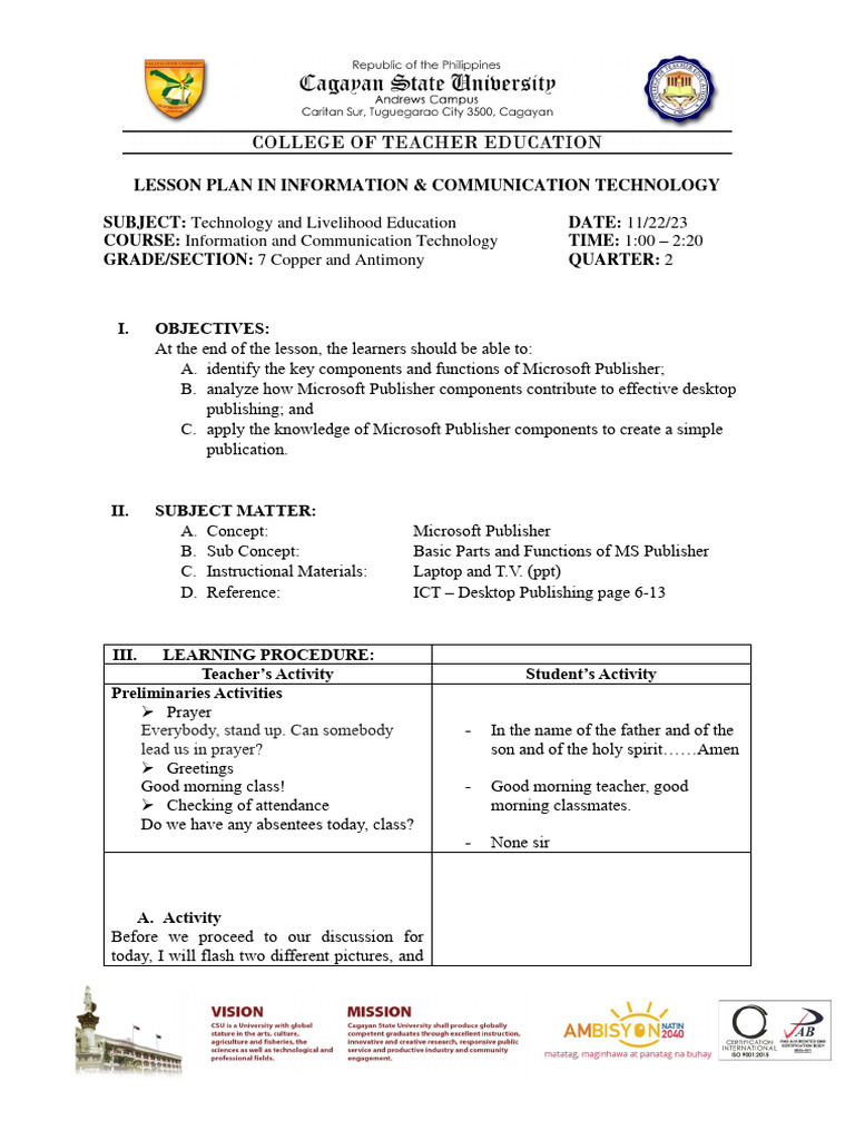 Lesson Plan | PDF | Icon (Computing) | Page Layout