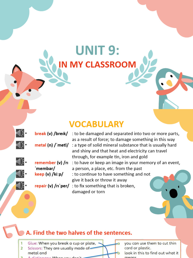 FFF - Unit 9 - in My Classroom | PDF