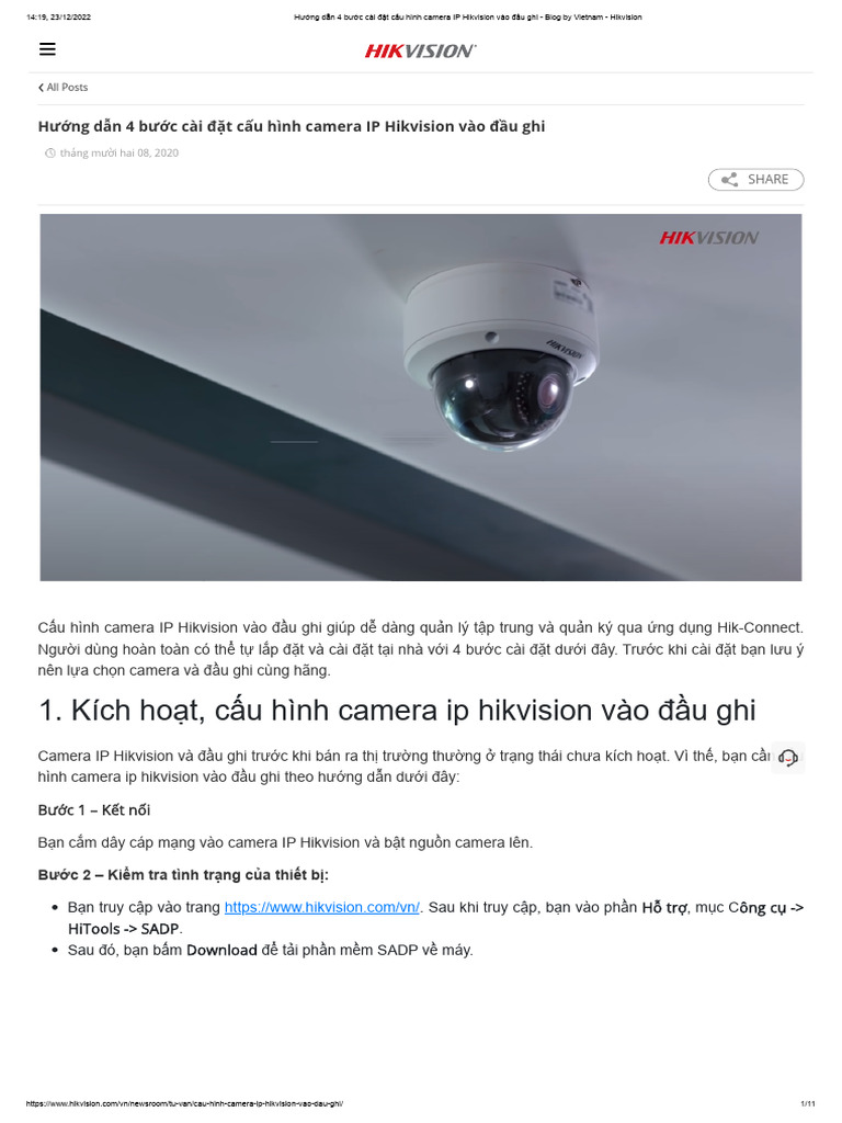 Hướng dẫn 4 bước cài đặt cấu hình camera IP Hikvision vào đầu ghi ...