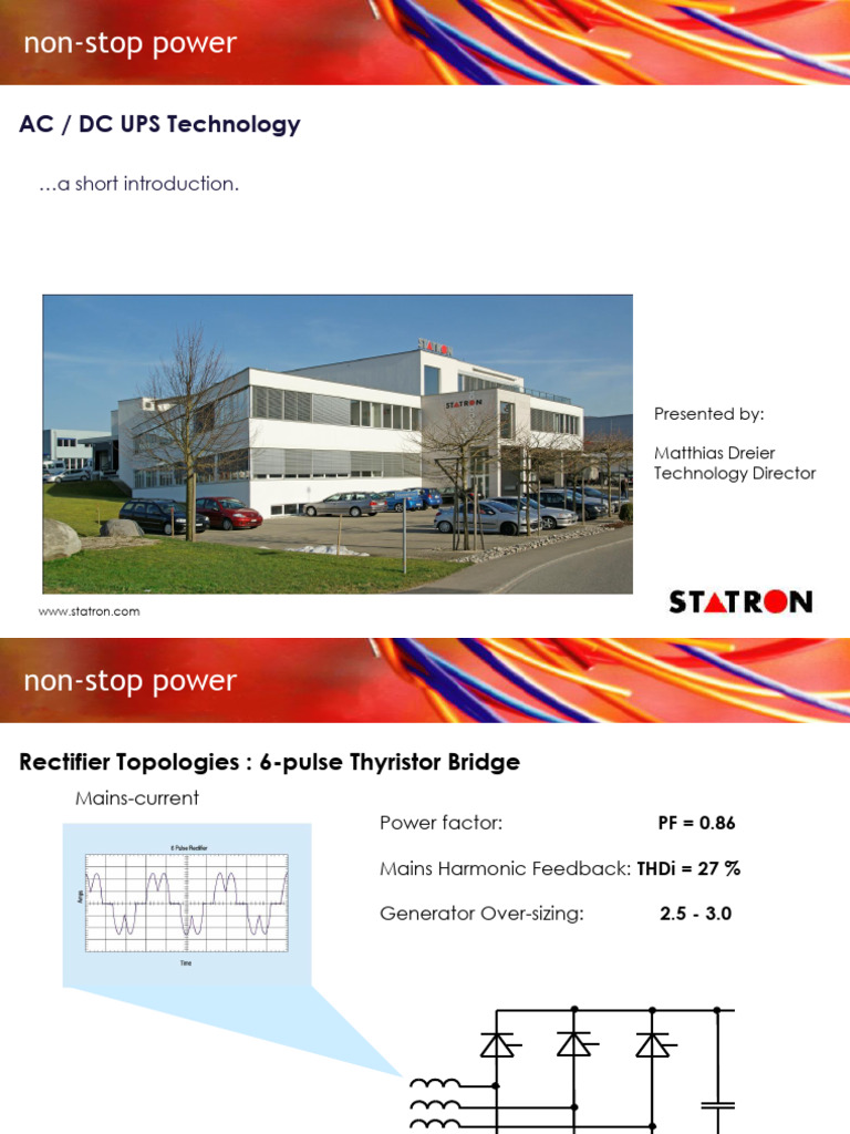 Statron UPS Technology Shell 23042013 | PDF | Rectifier | Power Inverter