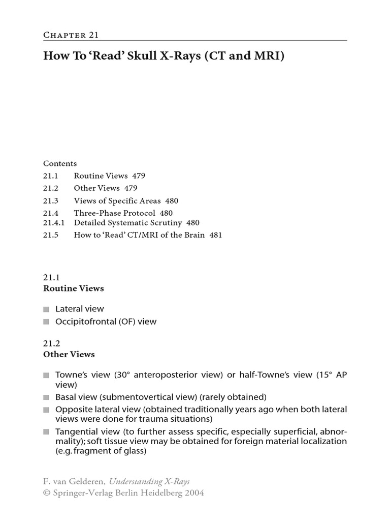 How To Read Skull X-Ray | PDF | Skull | Anatomy
