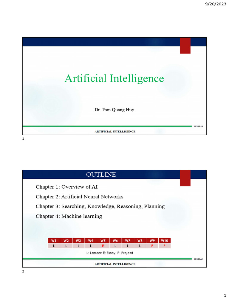 Artificial Intelligence: Outline | PDF