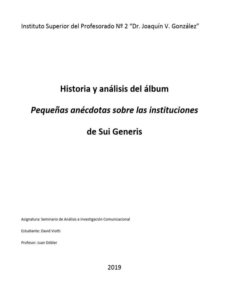 Seminario - David Viotti - Sui Generis | PDF | La música rock | Piedra dura
