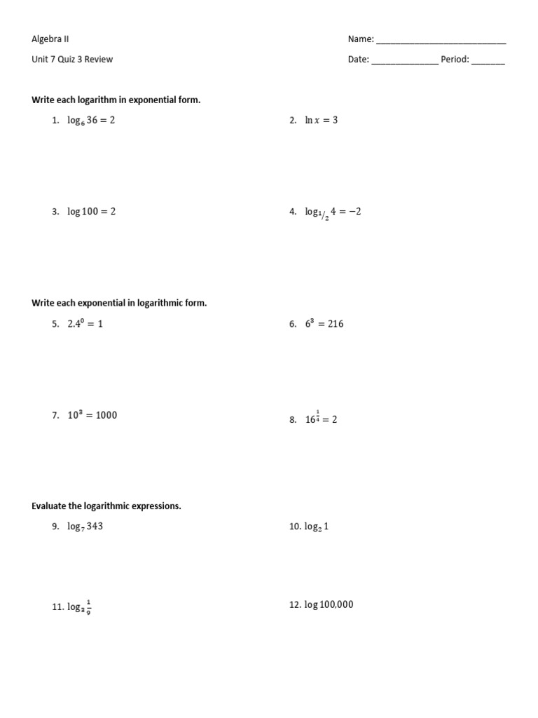 2021 Unit 7 Quiz 3 Review | PDF