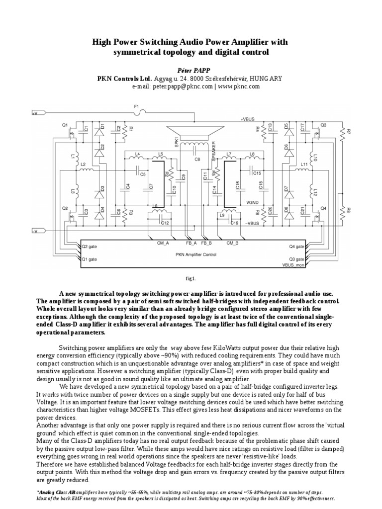 High Power Digital Switching Amplifier | PDF | Amplifier | Inductor