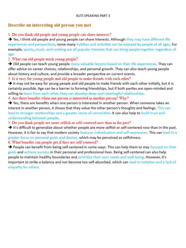 Ielts Speaking Part 3 | PDF | Teachers | Decision Making