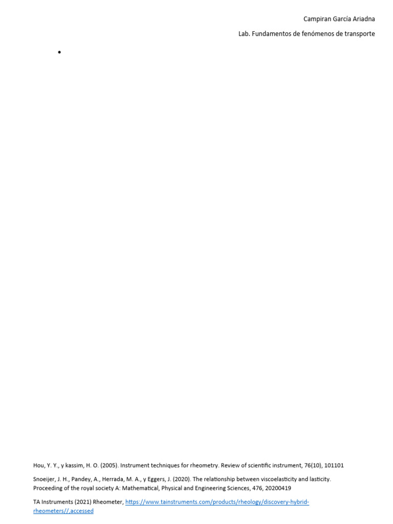 Reometria | PDF | Viscosidad | Reología
