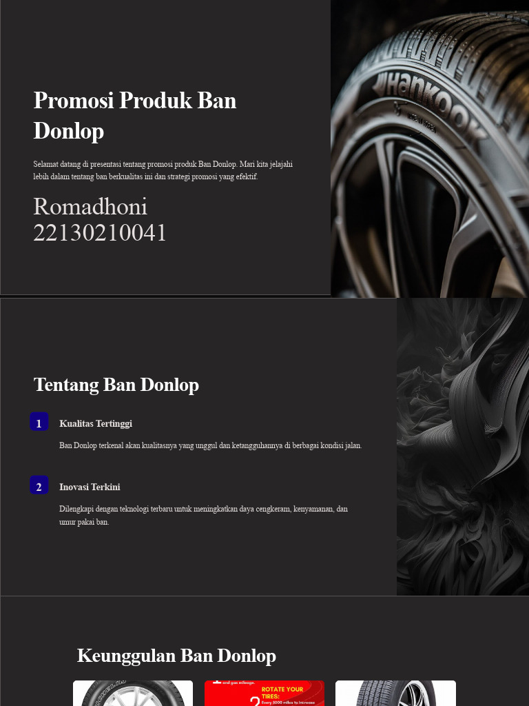 Promosi Produk Ban Donlop DONI | PDF | Bisnis