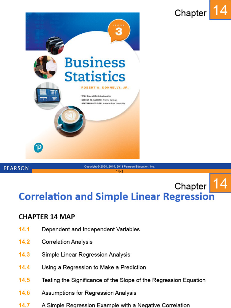 Dbs3e PPT ch14 | PDF | Regression Analysis | Errors And Residuals