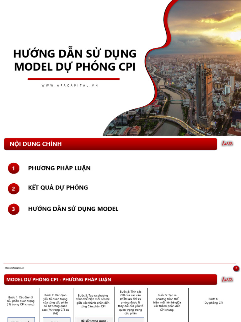 20230607 - Hướng Dẫn Sử Dụng Model Dự Phóng CPI | PDF