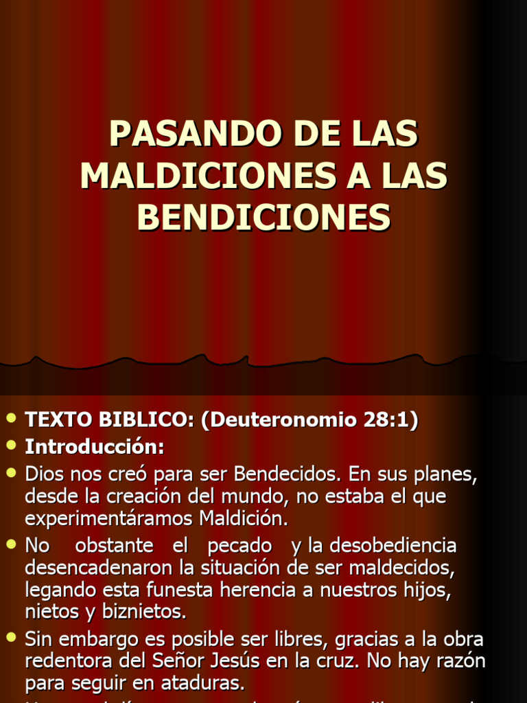 Pasando de Las Maldiciones A Las Bendiciones | PDF | Creencia religiosa ...