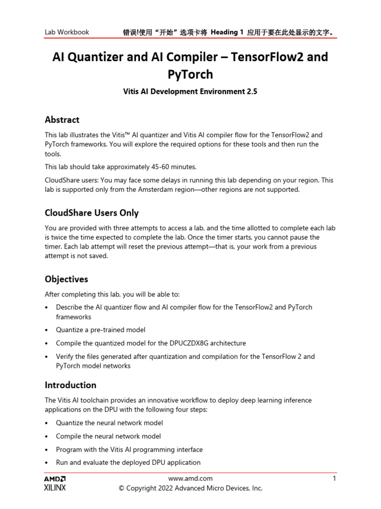 01 AI Quantizer and AI Compiler - TensorFlow2 and | PDF | Artificial Intelligence | Intelligence ...