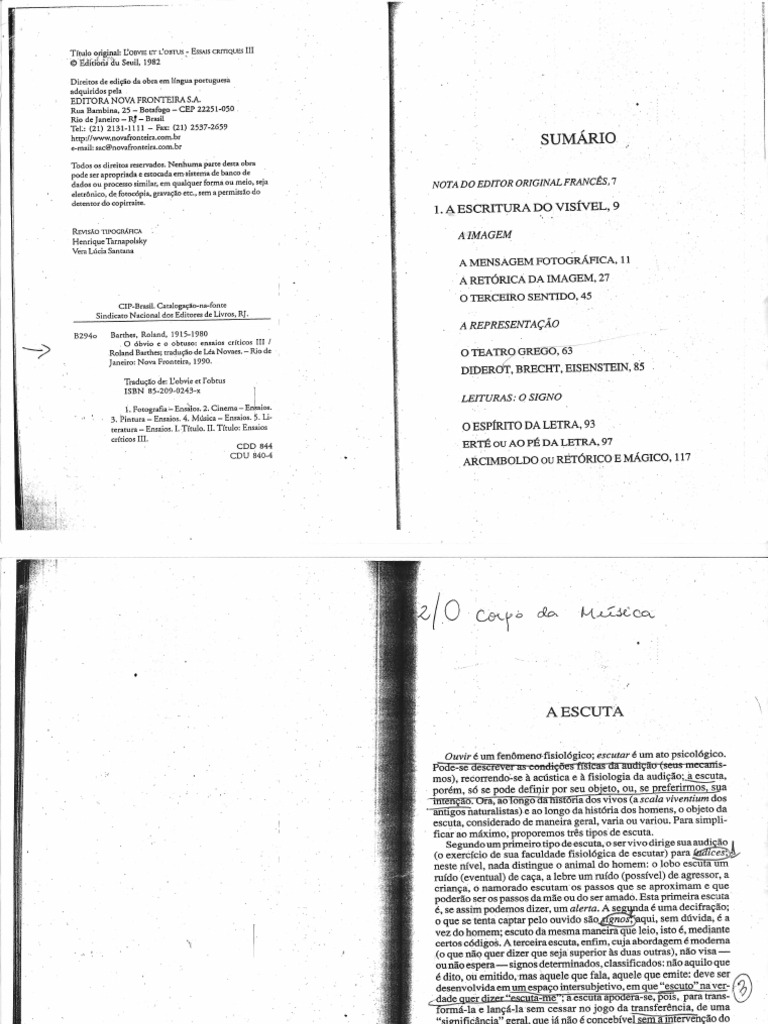 Barthes (1982) Escuta | PDF