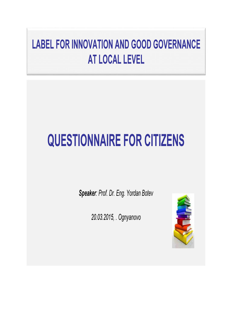 Questionnaire For Citizens | PDF | Governance | Citizenship