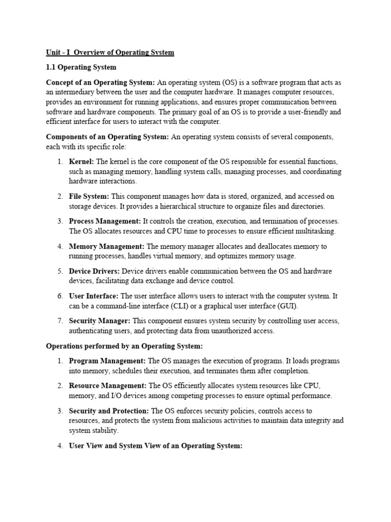Unit | PDF | Operating System | Process (Computing)