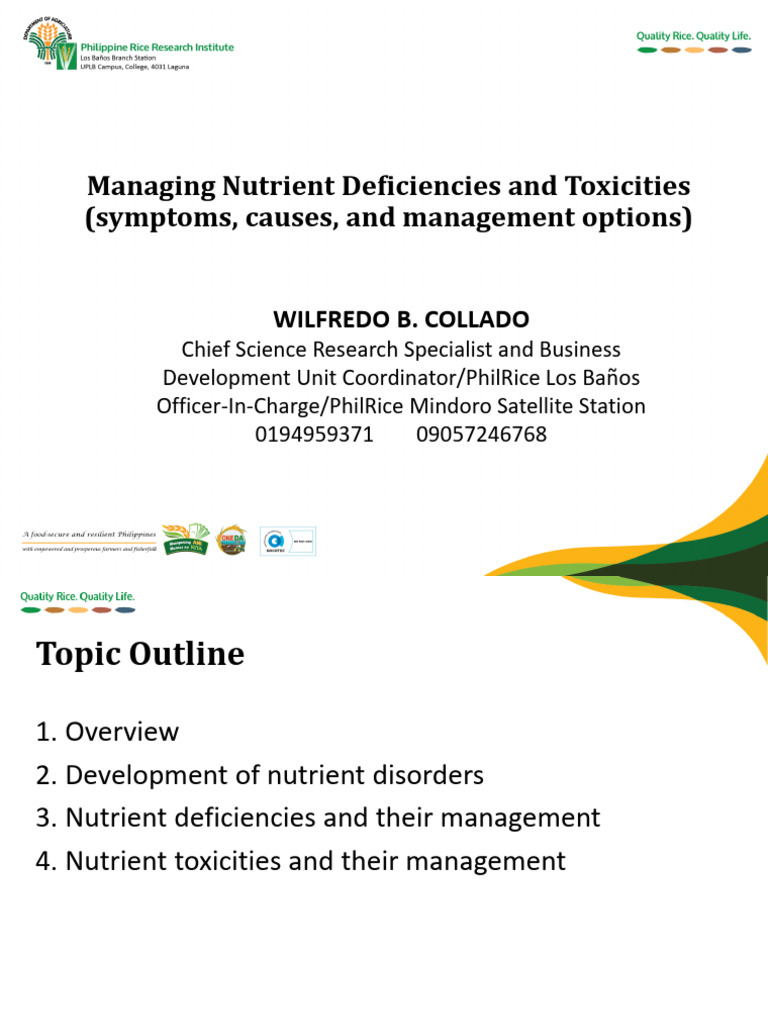 Day3 - Managing Nutrient Deficiencies and Toxicities | PDF | Plant ...