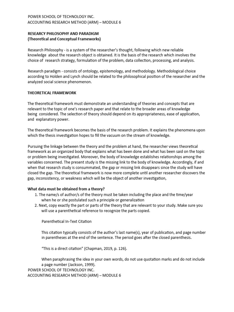 Arm Module 6 | PDF | Theory | Methodology