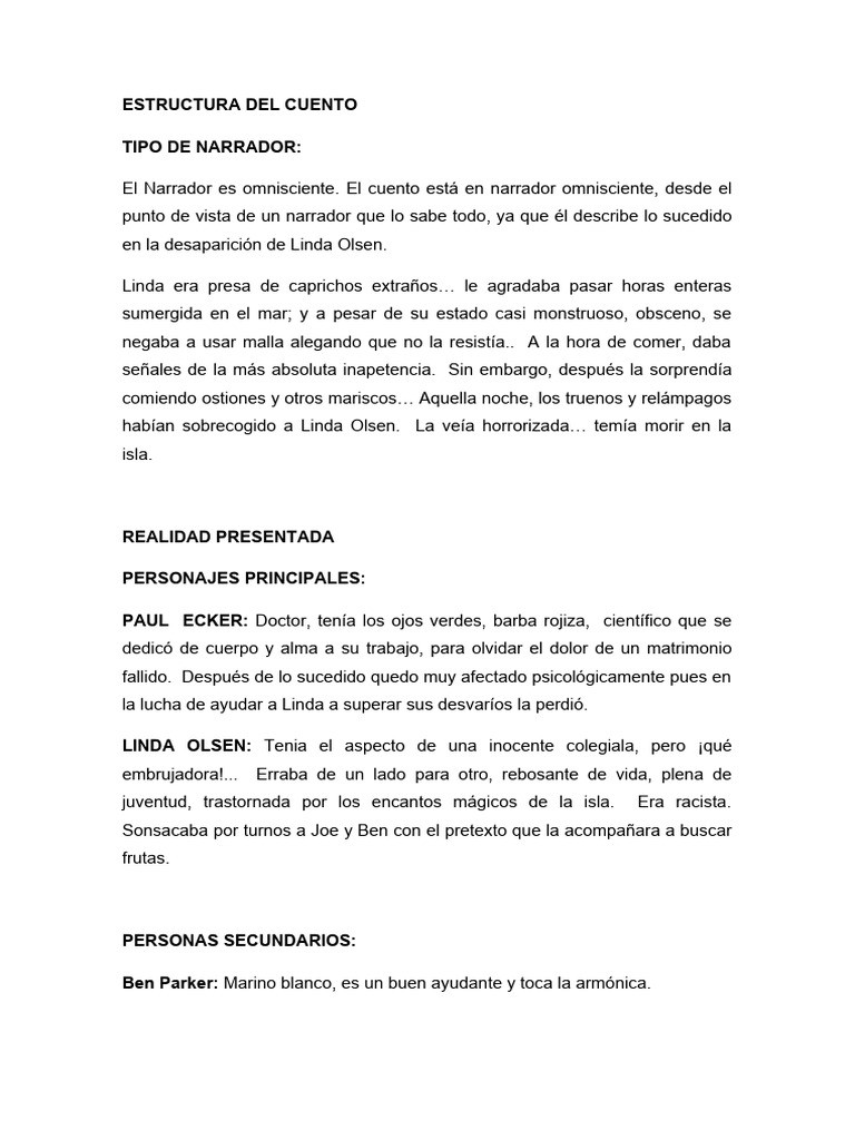 Análisis del cuento "La Boina Roja" | PDF | Arte