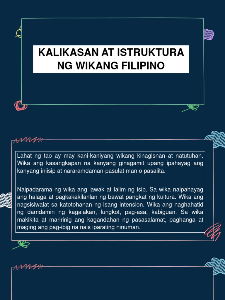 Kalikasan at Istruktura NG Wikang Filipino | PDF