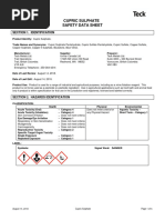 Copper Sulfate Safety Data Sheet | PDF | Toxicity | Personal Protective ...