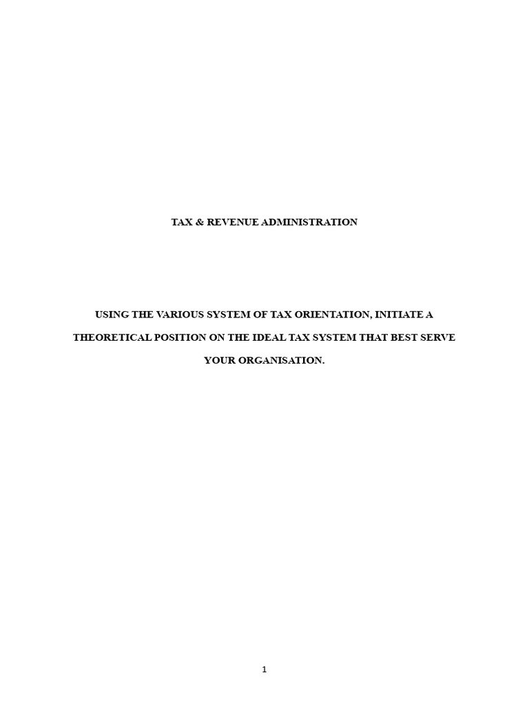 Ideal Tax System for Organizations | PDF | Taxes | Progressive Tax