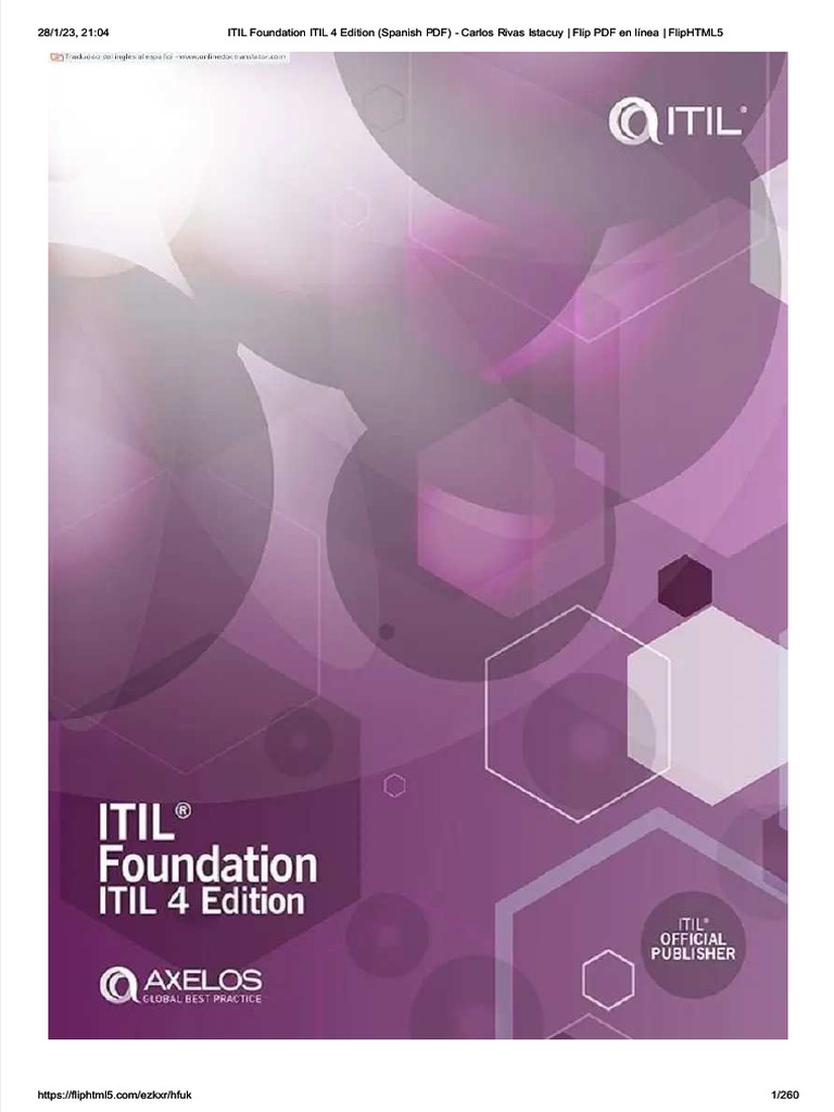 PDF Itil Foundation Itil 4 Edition Spanish PDF Carlos Rivas Istacuy ...