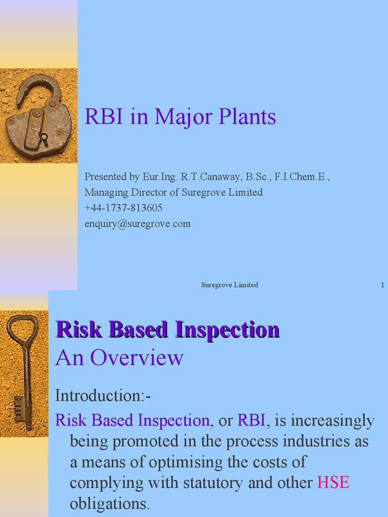 Risk Based Inspection | PDF | Risk | Risk Management