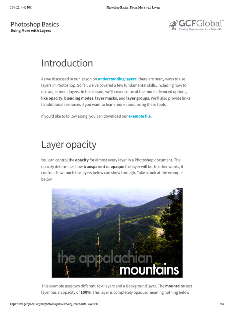 Photoshop Basics - Doing More With Layers | PDF | Adobe Photoshop ...