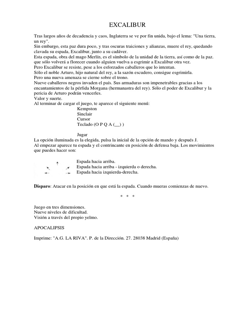 Excalibur | PDF