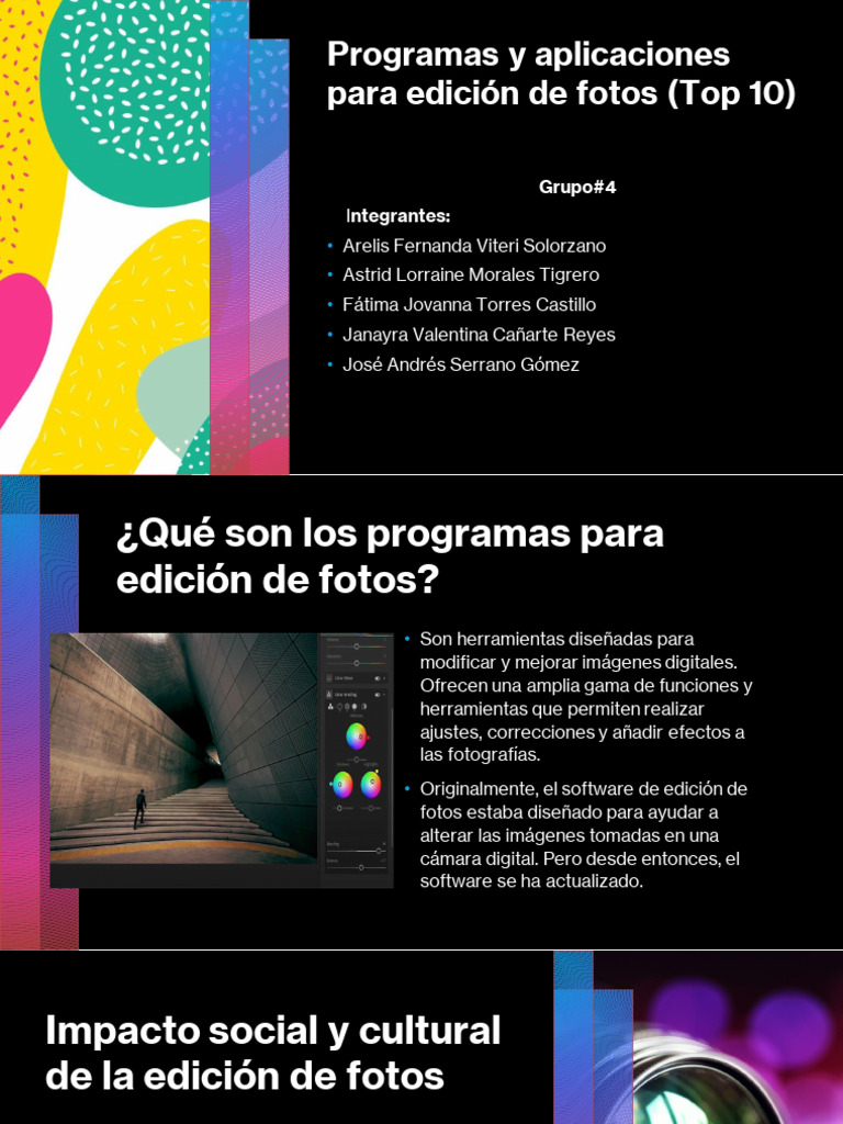 Programas y Aplicaciones para Edición de Fotos (Top 10) - Power Point ...