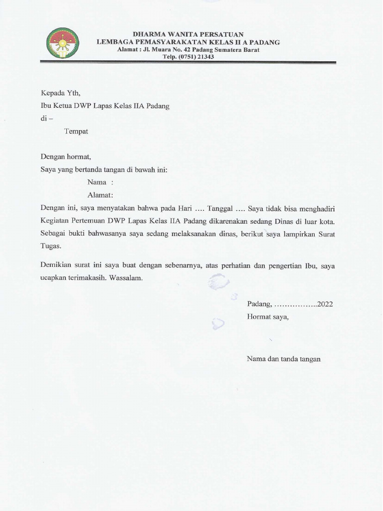 Format Surat Izin | PDF