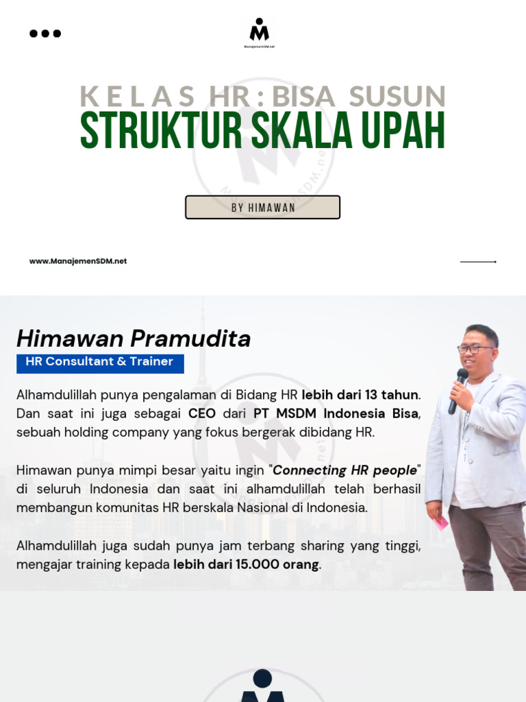 Materi Presentasi Struktur Skala Upah | PDF