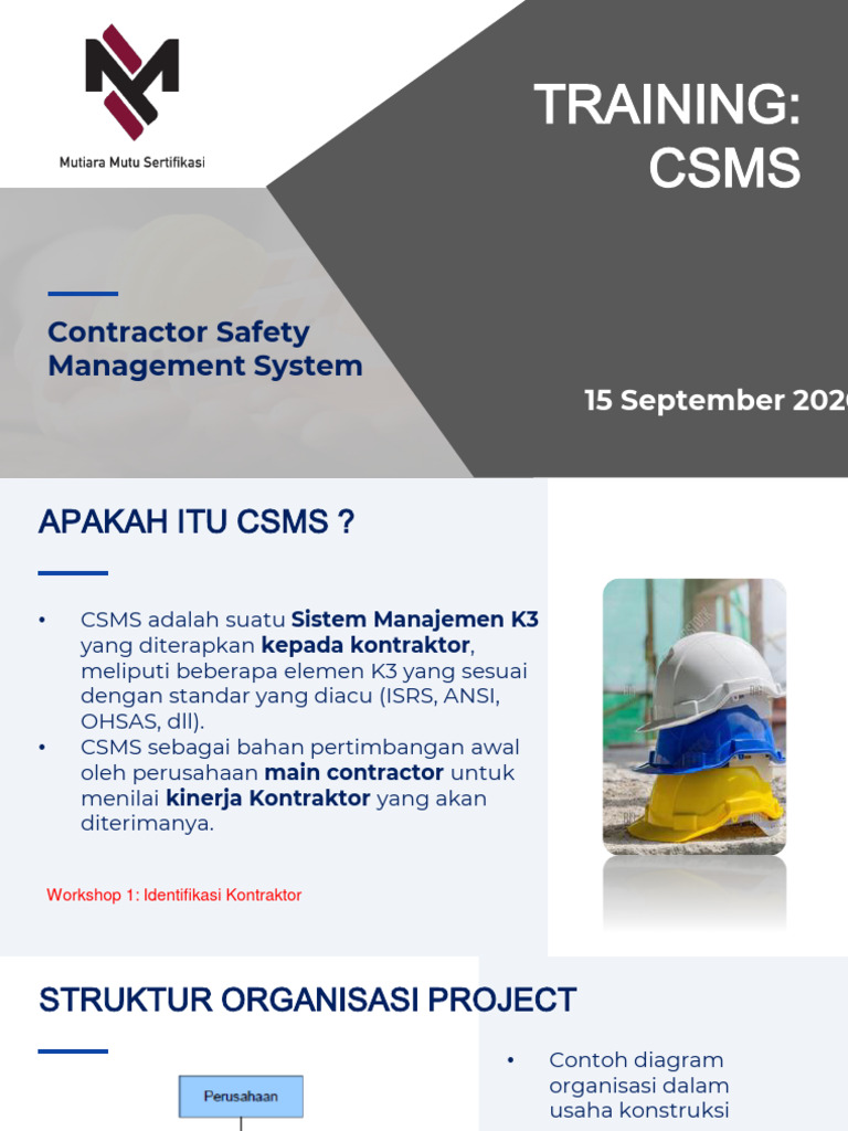 Materi Training - CSMS - MMS | PDF