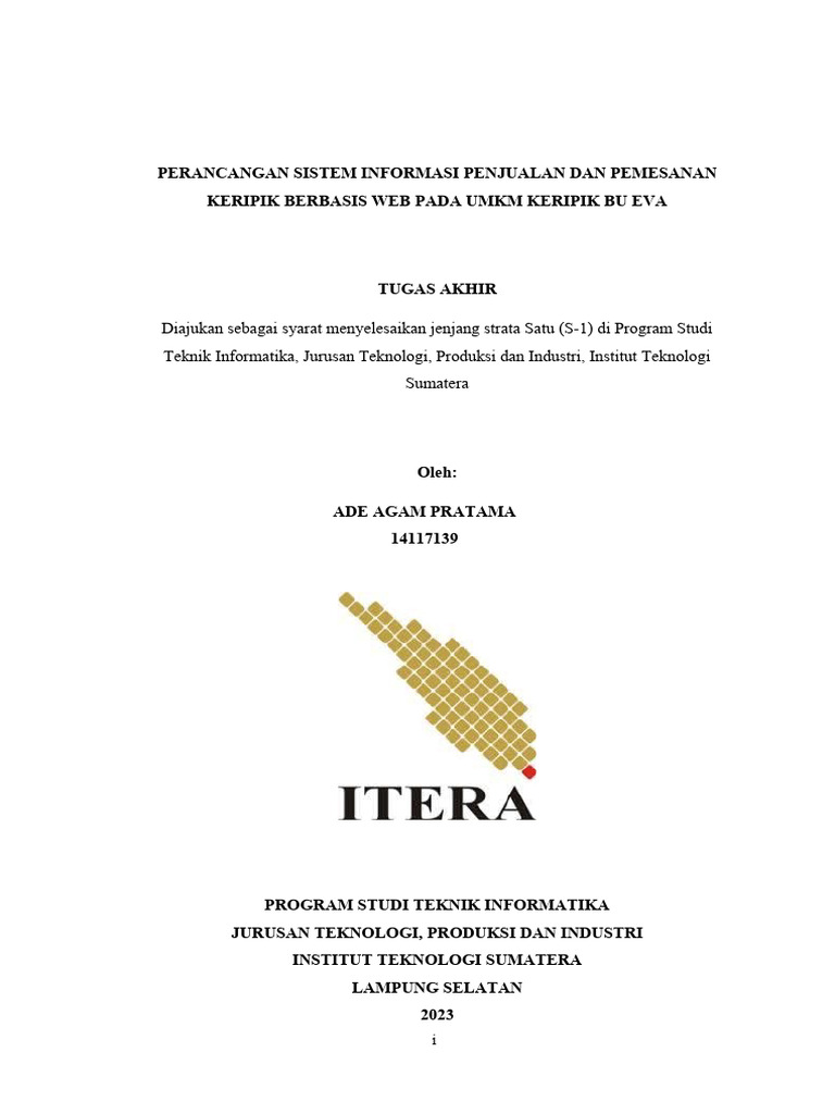 Fix Proposal Sistem Informatika | PDF