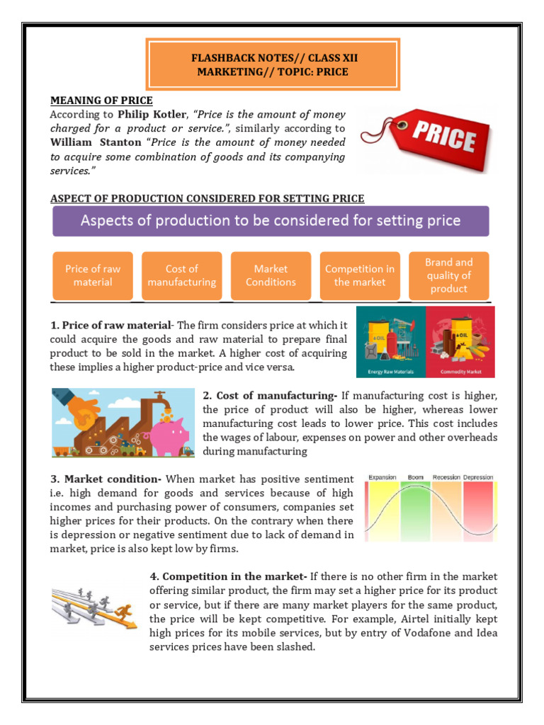 Flashback Notes, Unit-2, XII Class | PDF | Pricing | Demand Flashback Notes, Unit-2, XII Class | PDF | Pricing | Demand