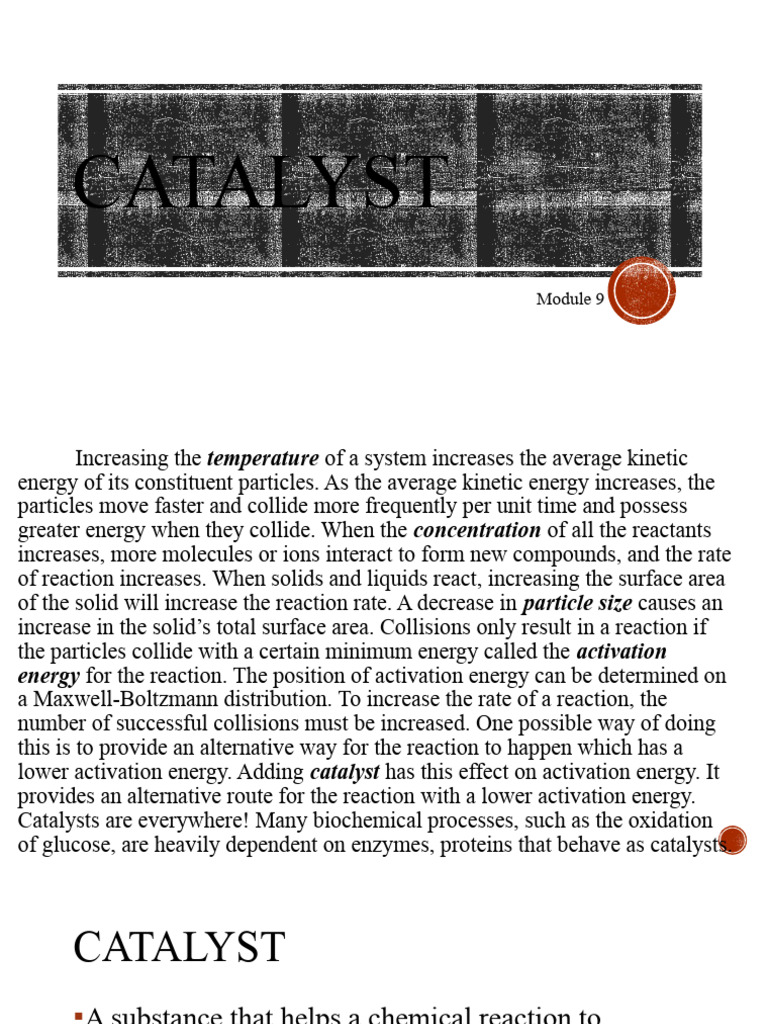 Catalyst | PDF | Chemical Reactions | Reaction Rate