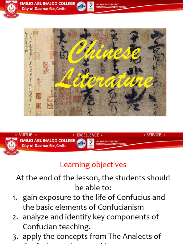 1 LESSON 1 Chinese Literature. | PDF | Confucianism | Chinese Culture