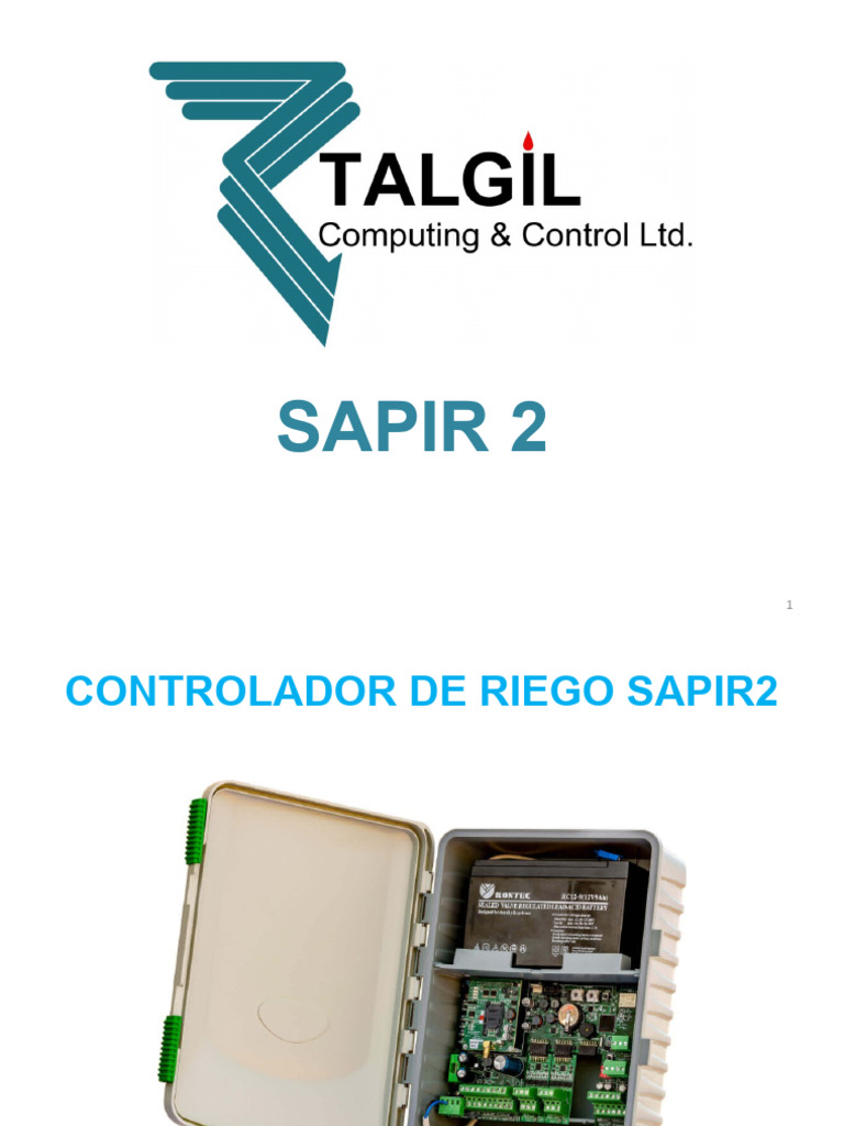Controlador de Riego SAPIR 2: Innovación y Conectividad | PDF ...