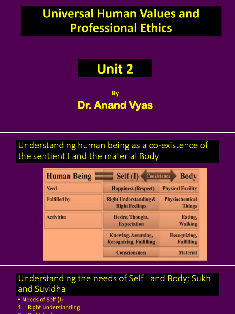 Universal Human Values and Professional Ethics Unit 2 2023 | PDF | Diet & Nutrition | Diet ...