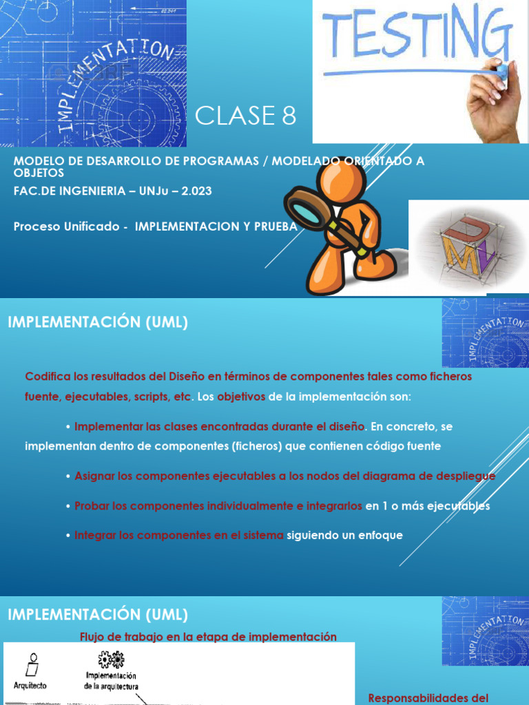 Clase 8 Proceso Unificado - Implementacion y Prueba | PDF | Lenguaje de modelado unificado | C