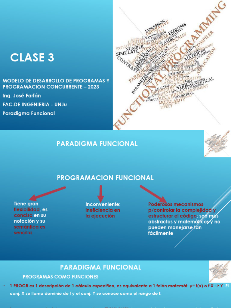 Clase 3 2023 Paradigma Funcional | PDF | Programacion Funcional | Lenguaje de programación