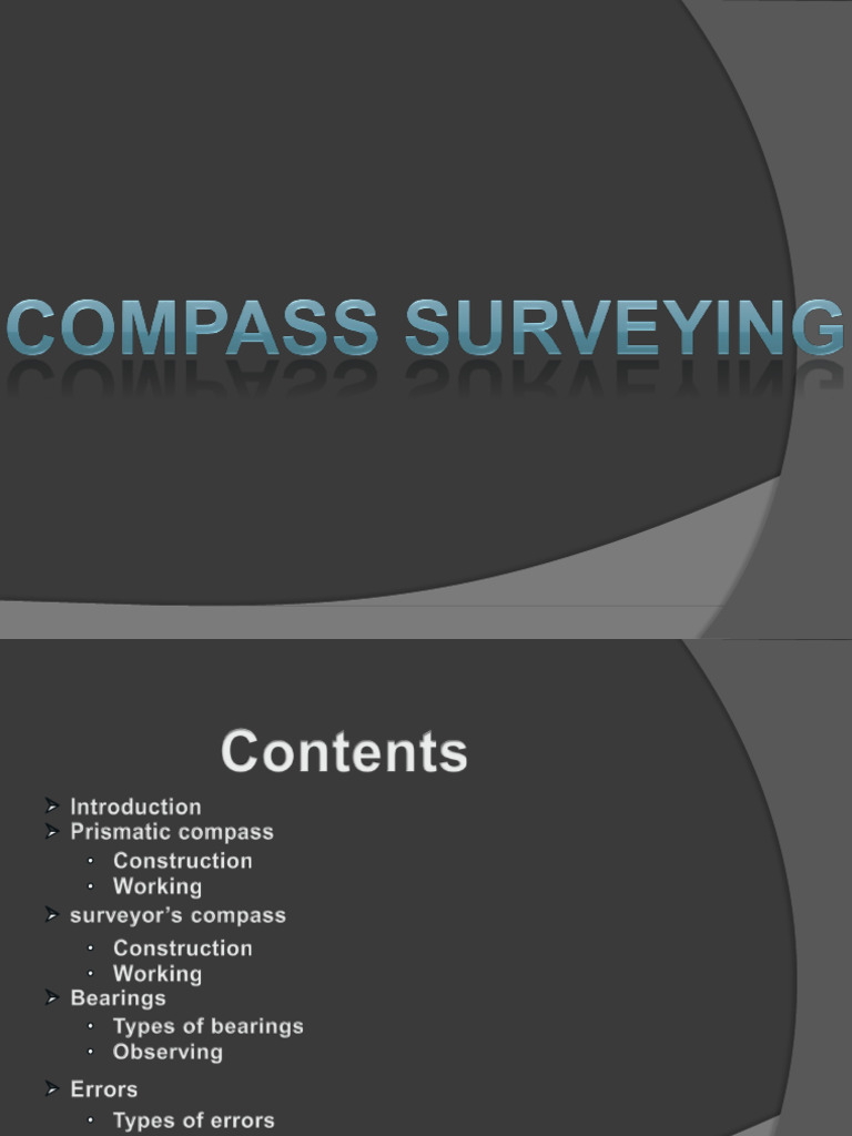 Compass Surveying | PDF | Compass | Surveying