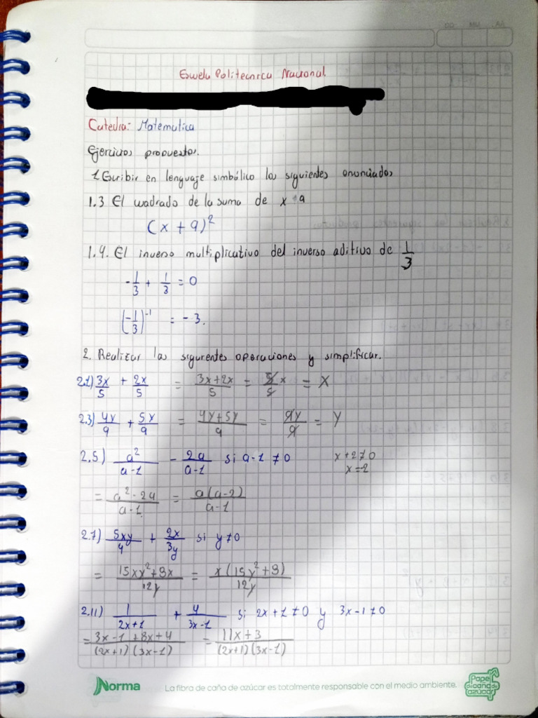 Deber 2 - 3 Mate 1.2 | PDF