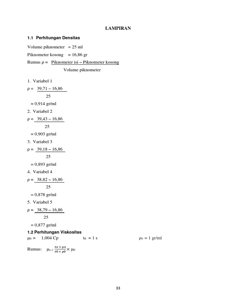 Perhitungan Piknometer | PDF | Teaching Methods & Materials ...