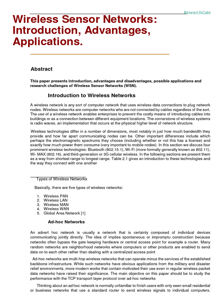 IJTIR Article 201504011 | PDF | Wireless Sensor Network | Computer Network