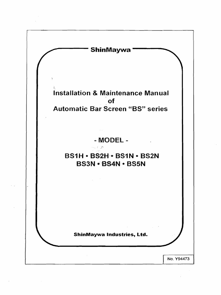 Shinmaywa User Manual | PDF | Equipment | Electricity